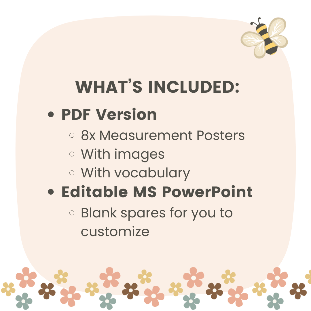 Measurement Posters - Daisy Gingham Neutrals Decor