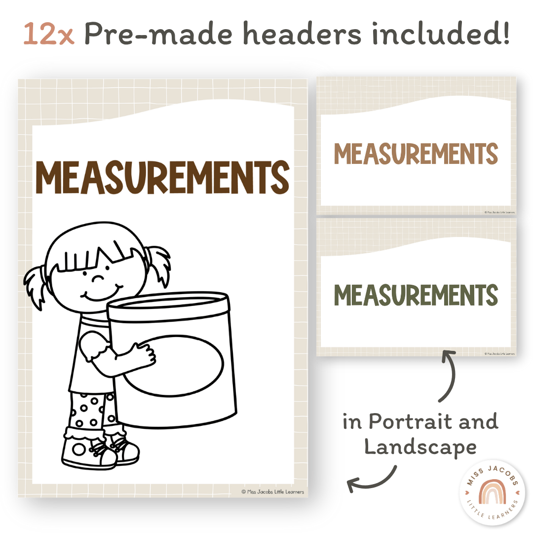 Measurement Posters - Woodland Theme Classroom Decor - Miss Jacobs