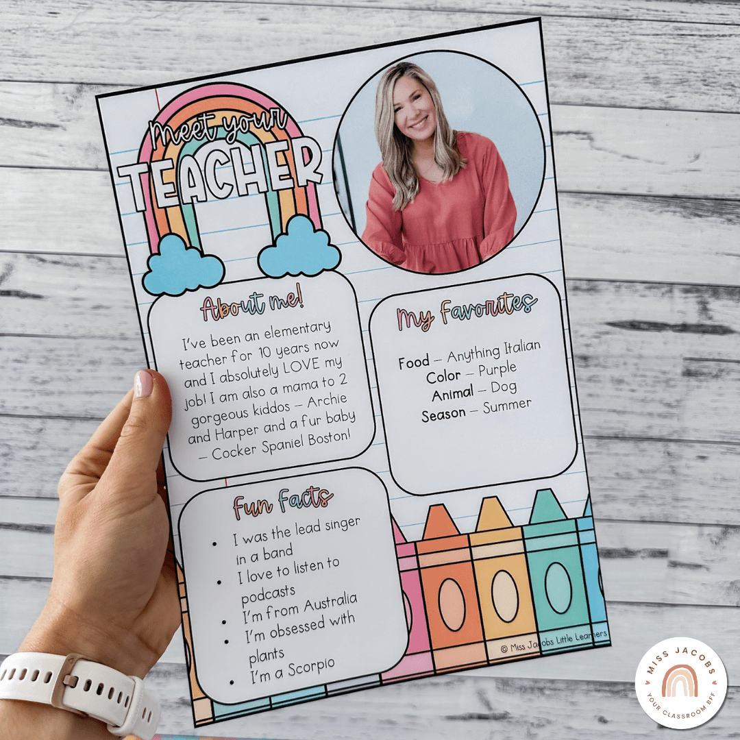 Meet the Teachers - Cutesy Classroom Theme - Miss Jacobs