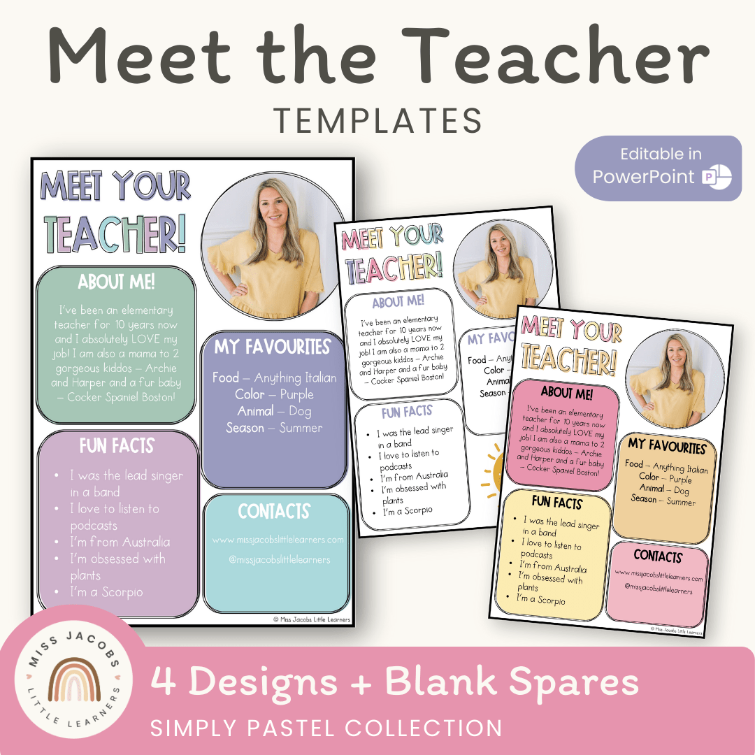 Meet the Teacher Template – Miss Jacobs Little Learners