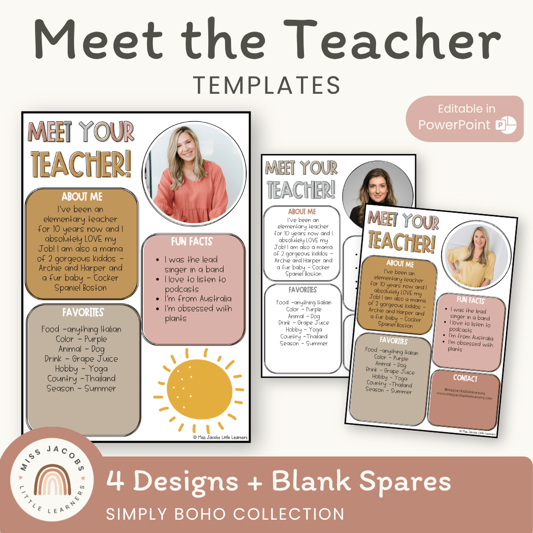 Meet the Teacher Template – Page 2 – Miss Jacobs Little Learners