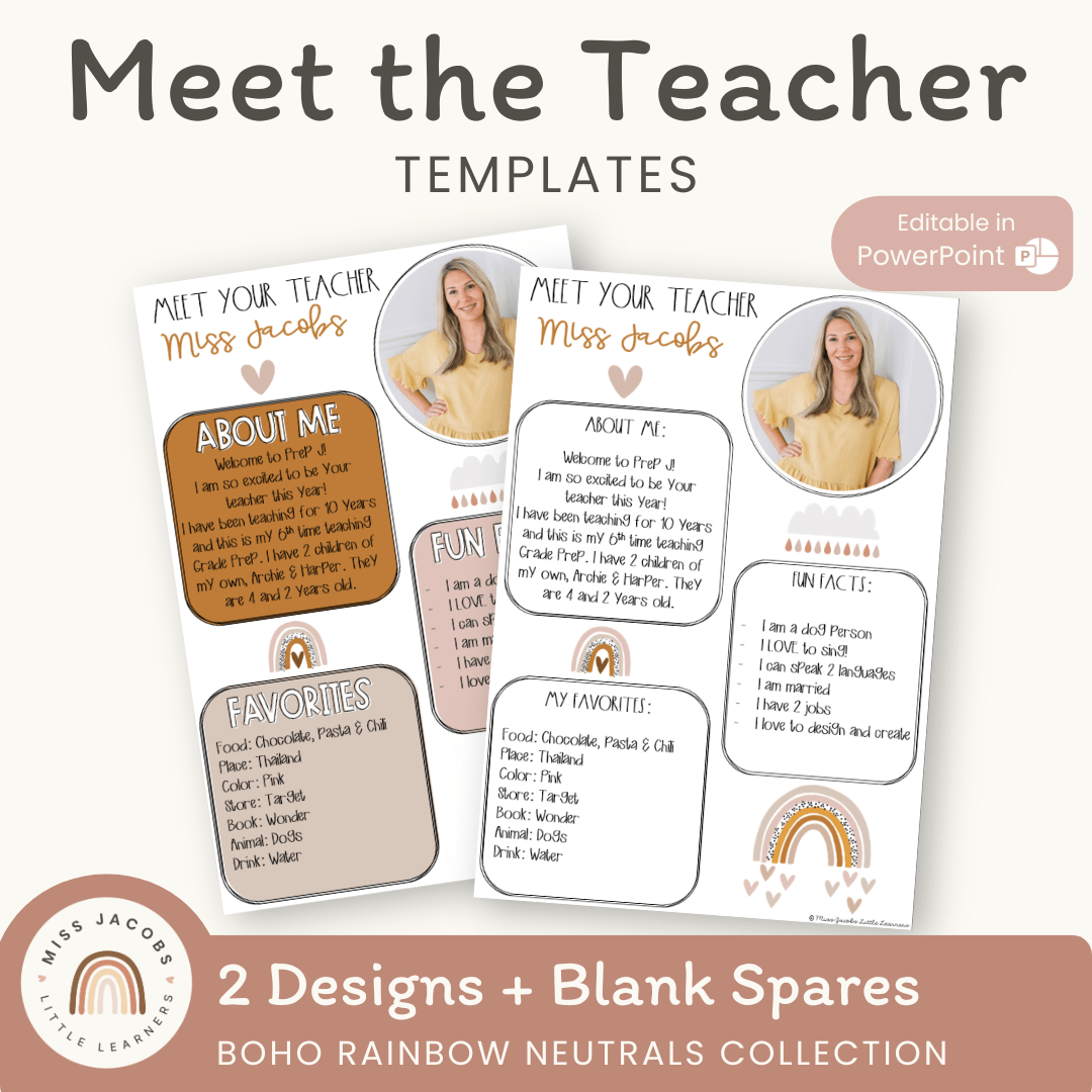 Meet the Teacher Template – Miss Jacobs Little Learners