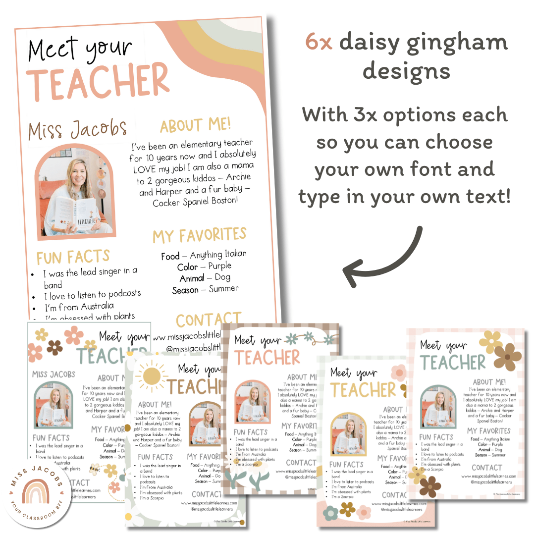 Meet the Teacher Template - Miss Jacobs Little Learners