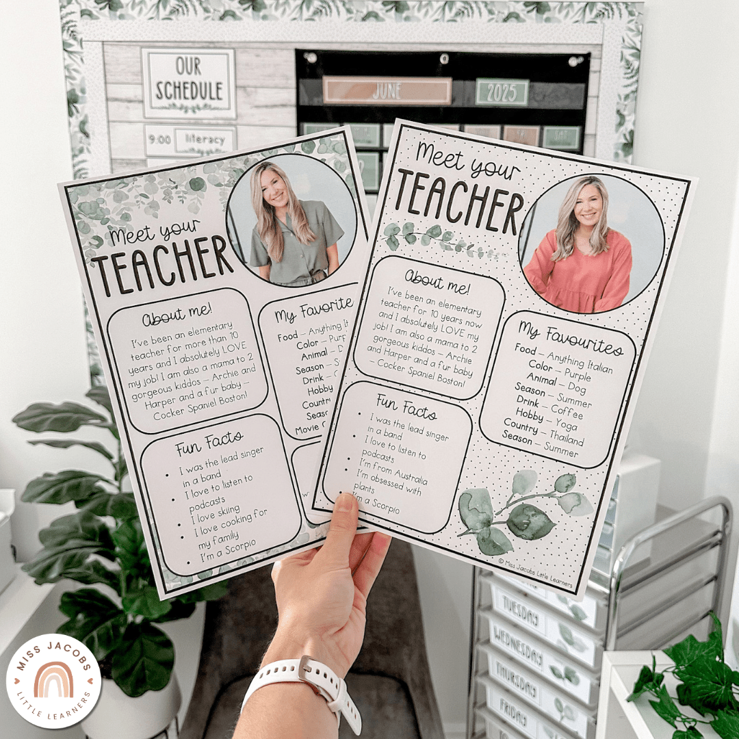 Meet the Teacher Templates - Modern Botanical Theme - Miss Jacobs ...