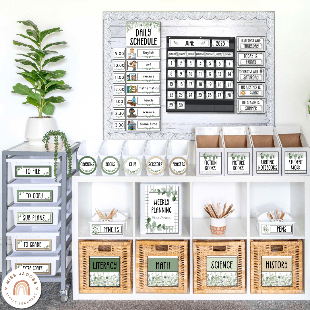 Modern Botanical Classroom Decor - Farmhouse Theme - Miss Jacobs