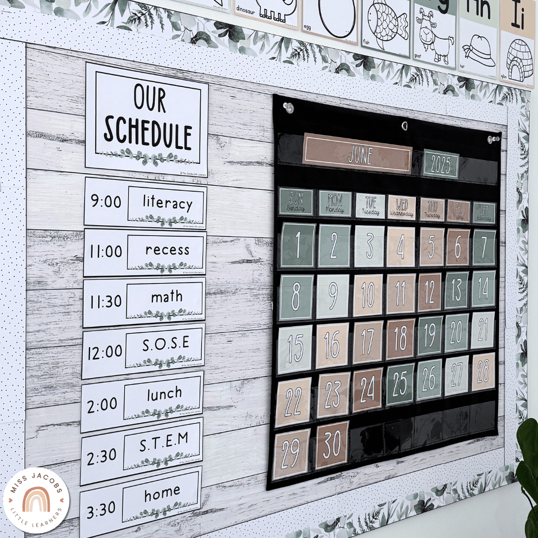 Modern Botanical Classroom Decor - Farmhouse Theme - Miss Jacobs