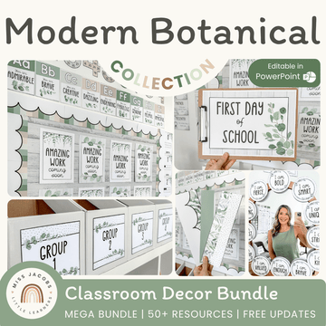 Modern Botanical Classroom Decor – Miss Jacobs Little Learners