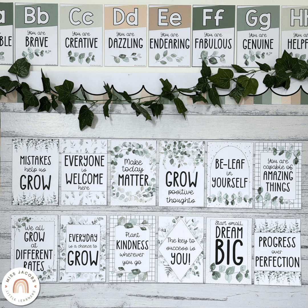Modern Botanical Classroom Decor - Farmhouse Theme - Miss Jacobs