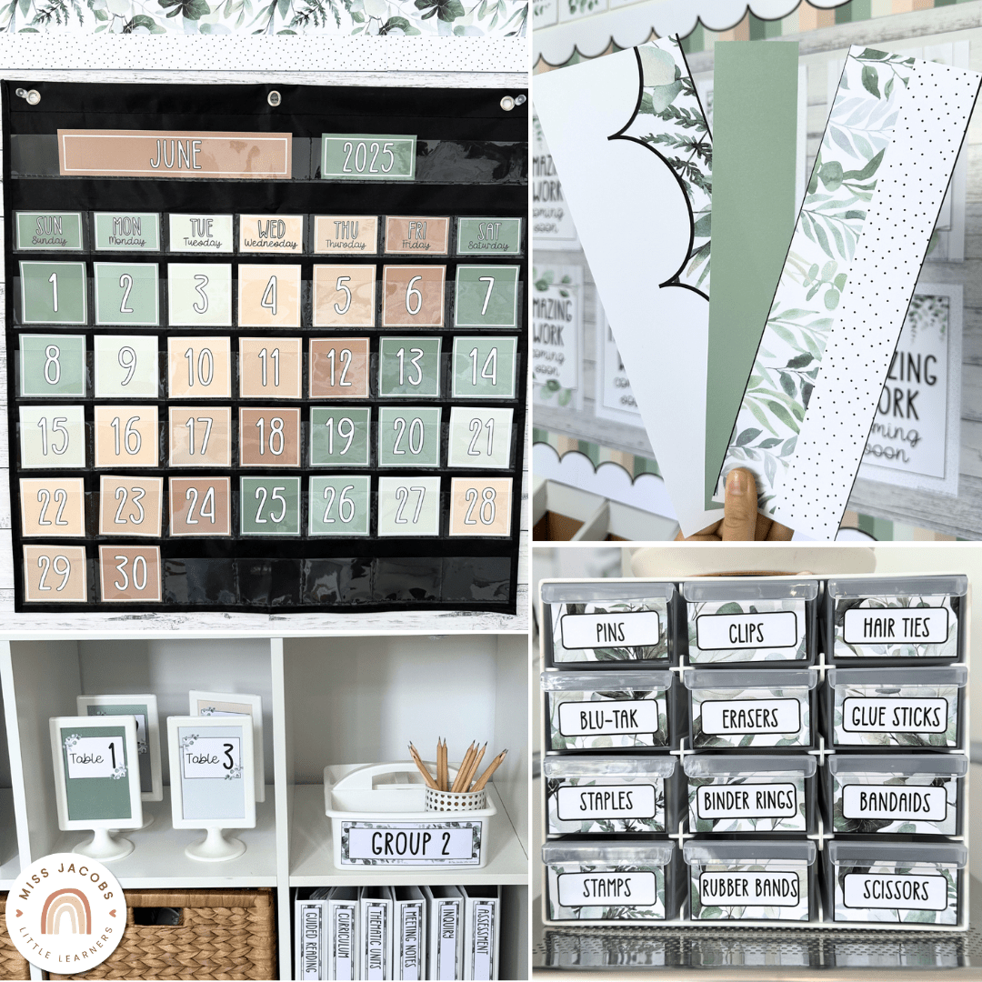 Modern Botanical Classroom Decor - Farmhouse Theme - Miss Jacobs