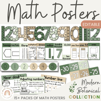 Modern Botanical Math Posters Decor - Miss Jacobs Little Learners