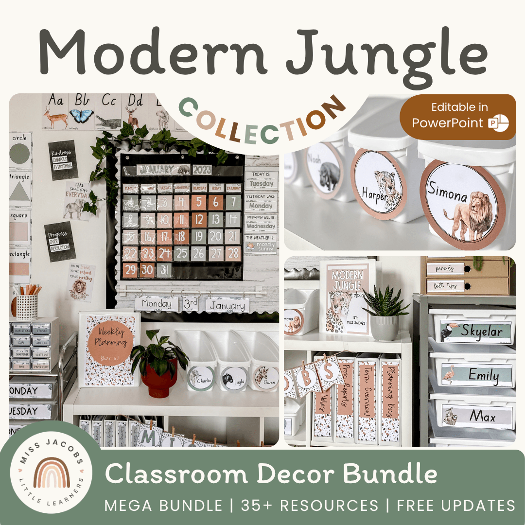 Modern Jungle Classroom Collection – Miss Jacobs Little Learners