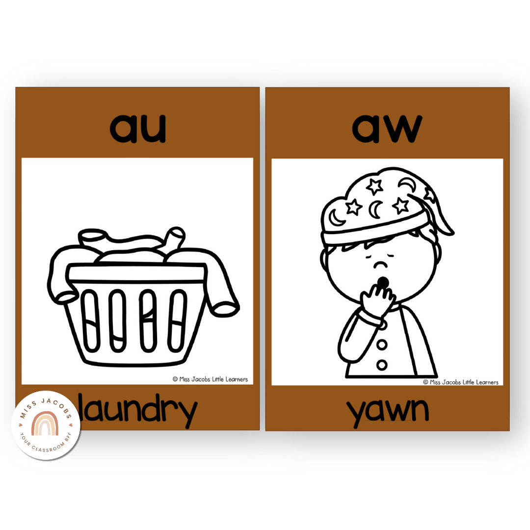 English Posters Reading and Writing Bundle - Modern Jungle Earthy