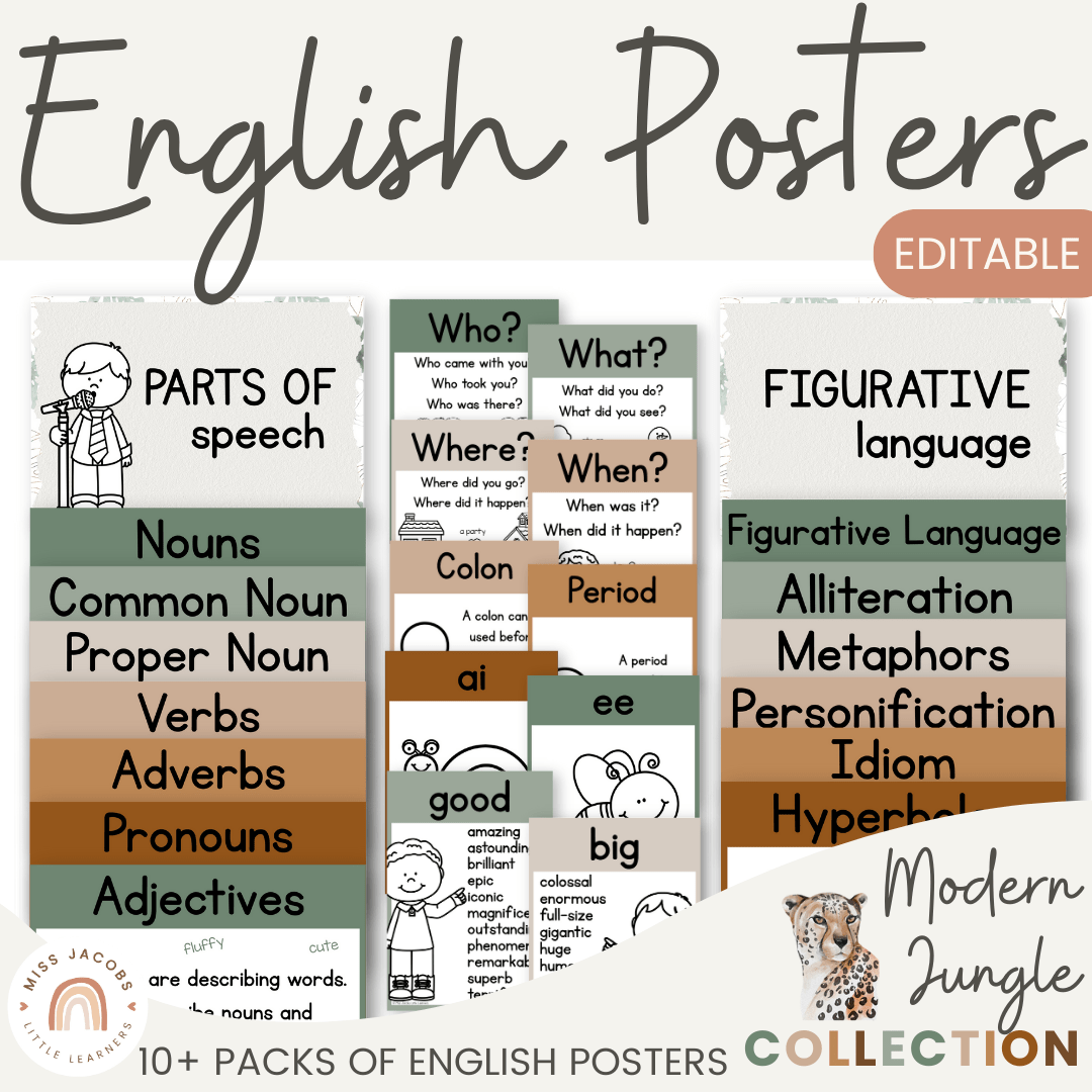 Modern Jungle Classroom Collection - Miss Jacobs Little Learners - Miss ...
