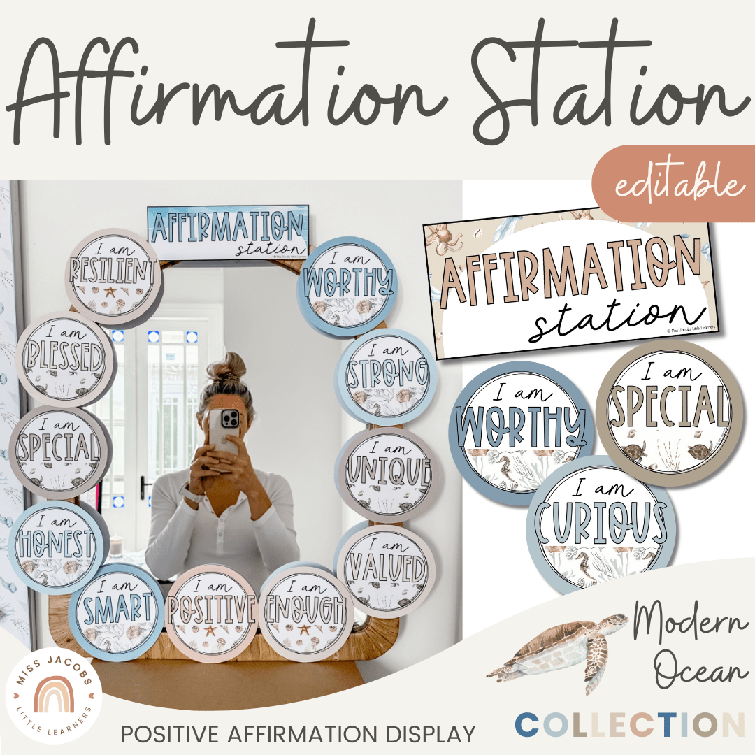 Modern Ocean Affirmation Station - Miss Jacobs Little Learners