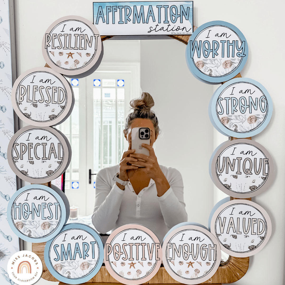 Affirmation Station - Modern Ocean Classroom Decor - Default Title