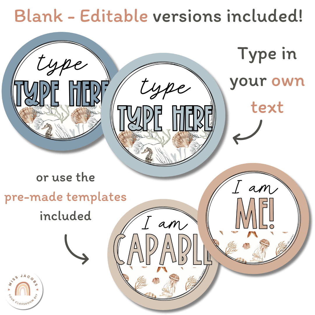 Affirmation Station - Modern Ocean Classroom Decor - Default Title