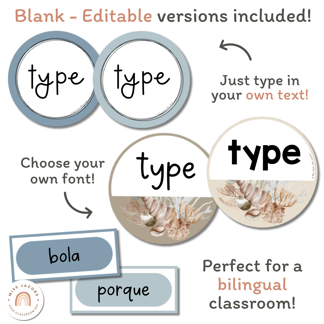 Alphabet Word Wall - Modern Ocean Classroom Decor