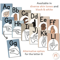 Modern Ocean ASL (American Sign Language) Alphabet Posters - Default ...