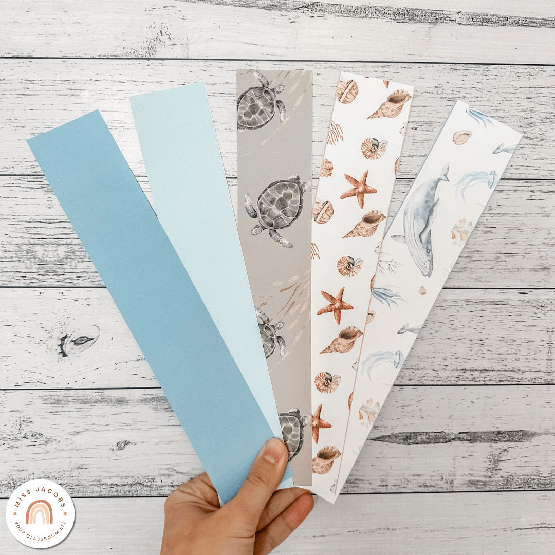 Bulletin Board Borders - Modern Ocean Classroom Decor