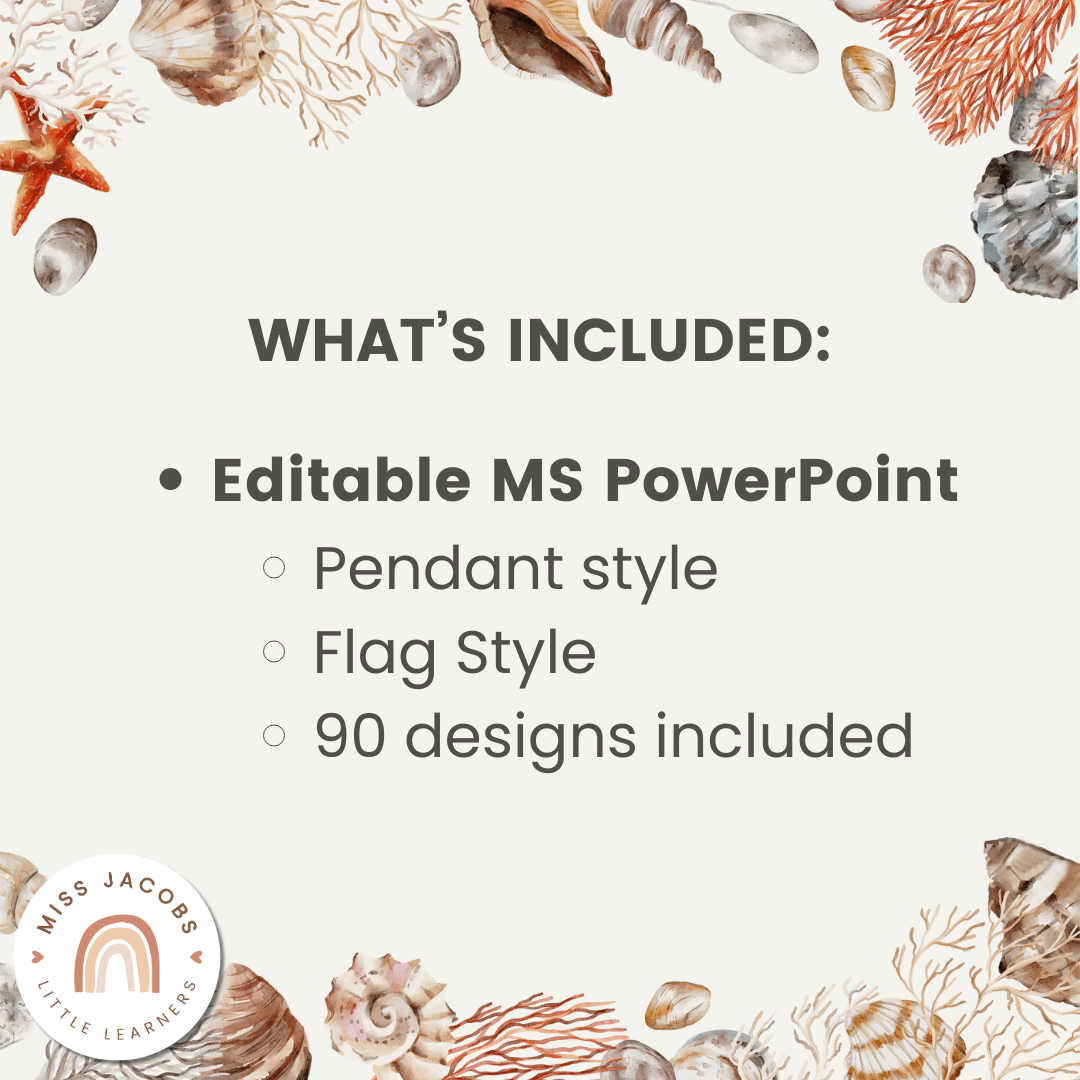 Bunting & Banners - Bulletin Board Letters - Modern Ocean Theme