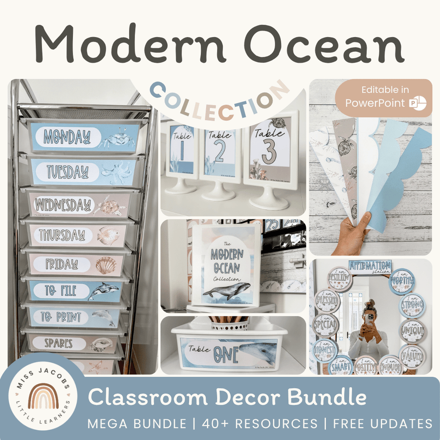 Modern Ocean Classroom Collection – Miss Jacobs Little Learners