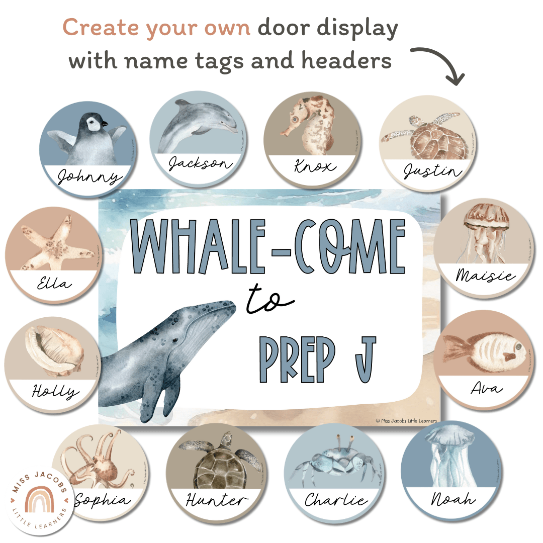 Door Display - Modern Ocean Classroom Decor
