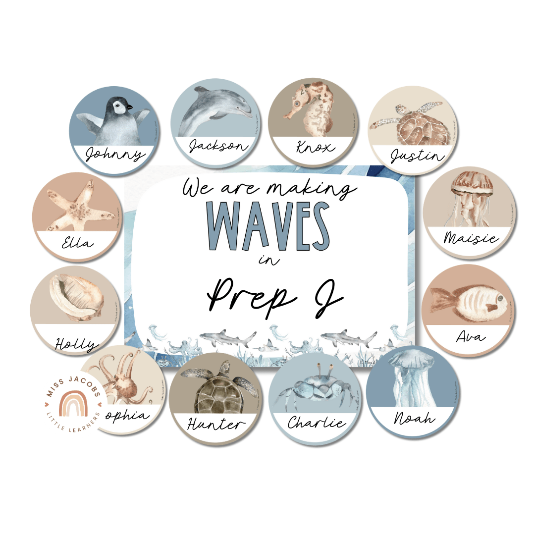 Door Display - Modern Ocean Classroom Decor