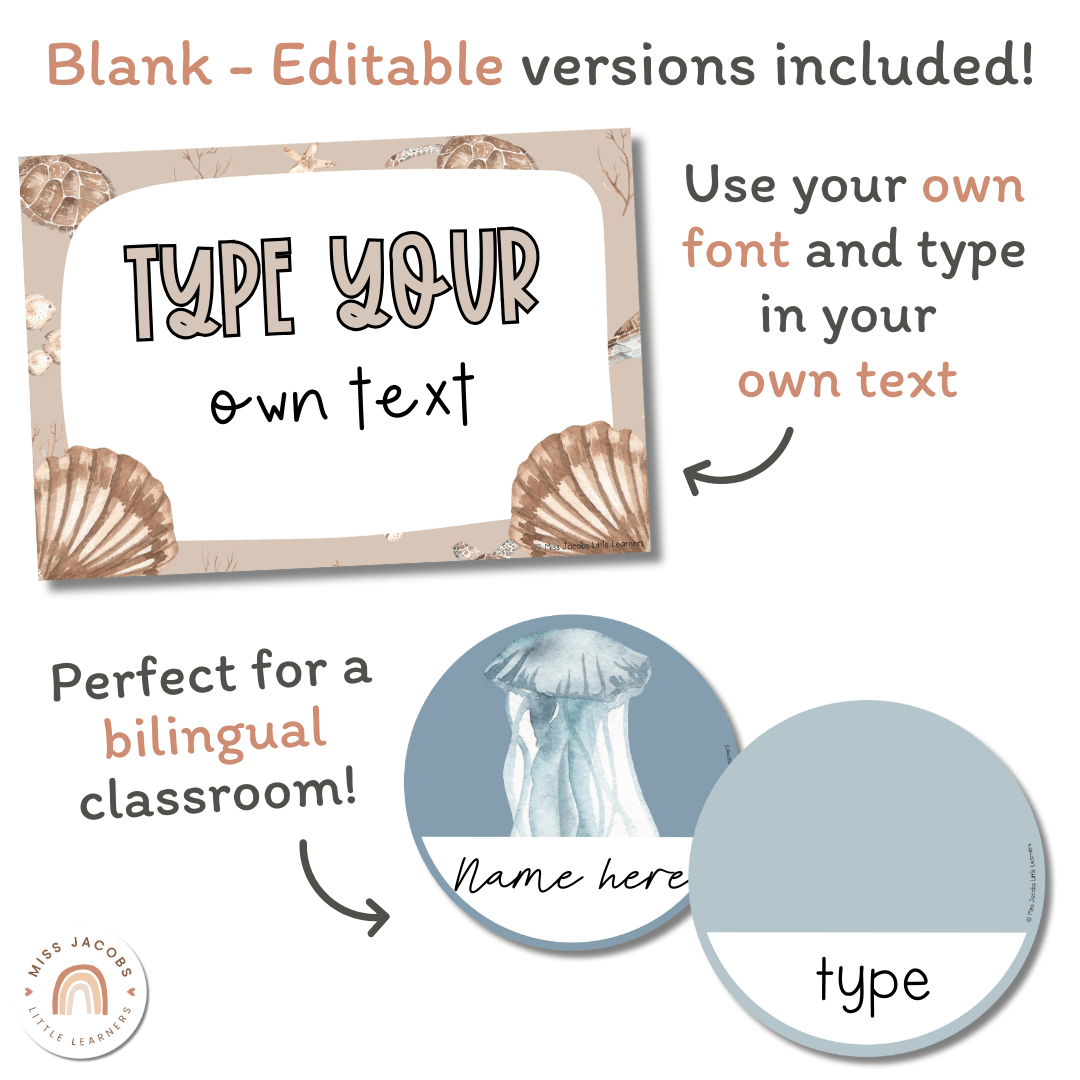 Door Display - Modern Ocean Classroom Decor