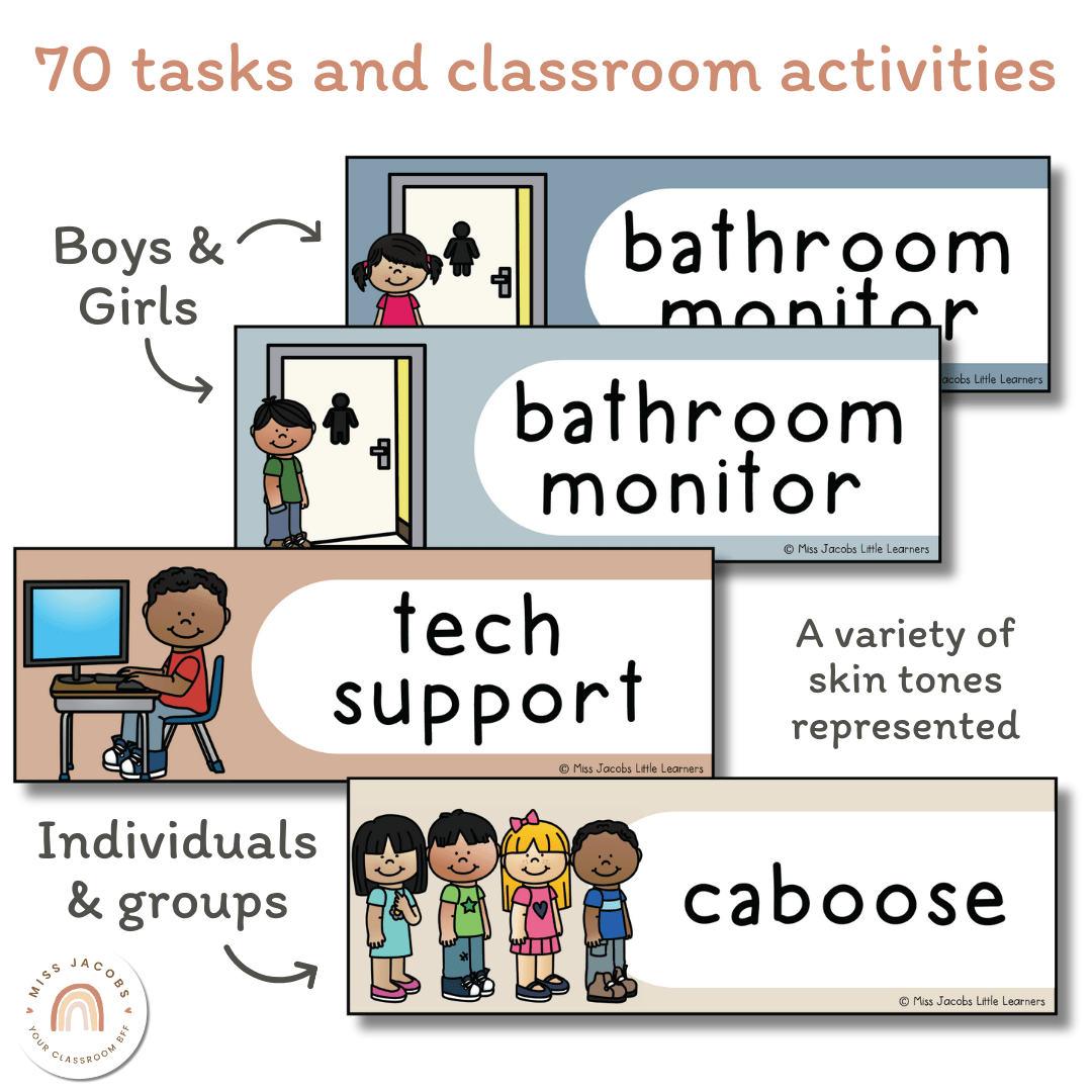 Classroom Job Chart - Modern Ocean Classroom Decor