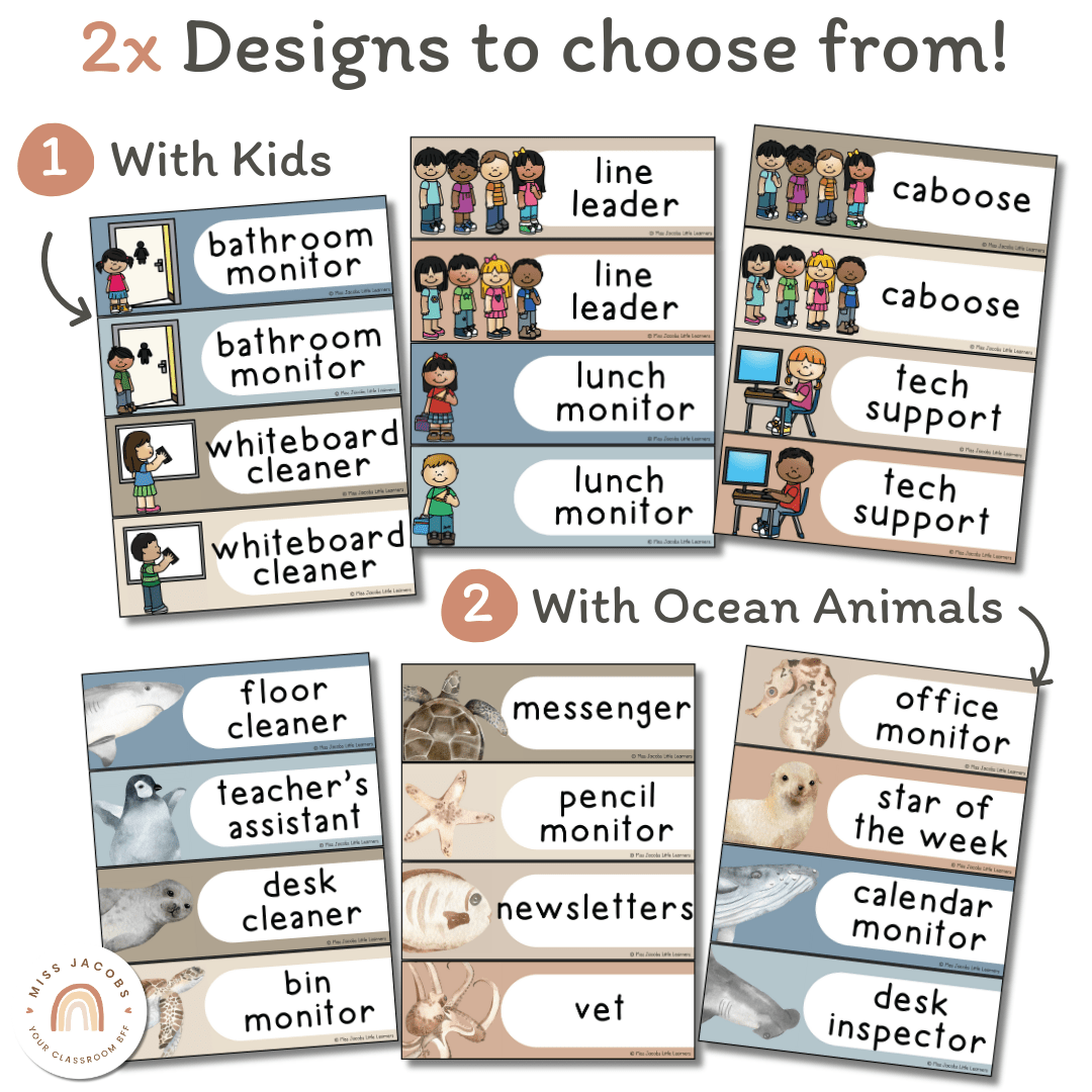 Classroom Jobs for Students - Miss Jacobs Little Learners