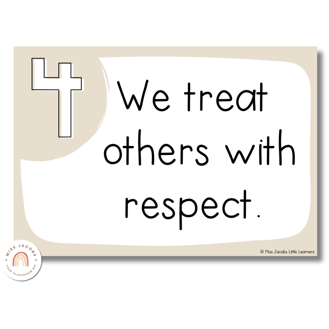 Classroom Rules and Expectations Posters - Modern Ocean Theme