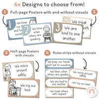 Classroom Rules and Expectations Posters - Modern Ocean Theme