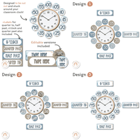 Clock Labels - Modern Ocean Classroom Decor – Miss Jacobs Little Learners