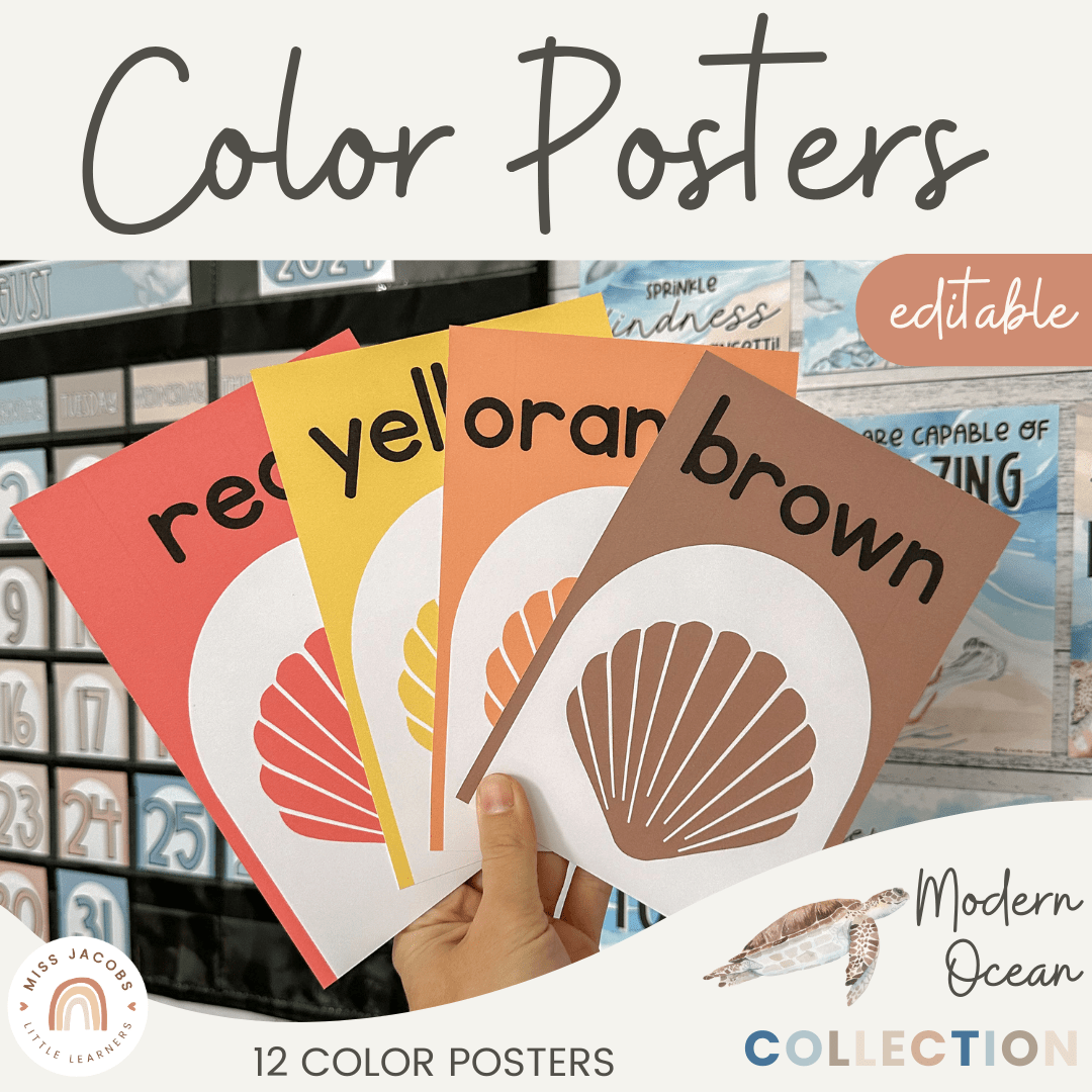 Modern Ocean Color Posters