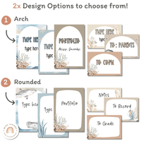 Editable Classroom Posters Templates - Modern Ocean Theme