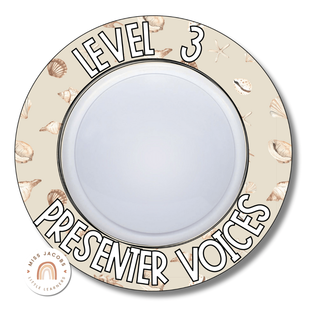 Voice Levels Chart - Modern Ocean Classroom Decor - Default Title