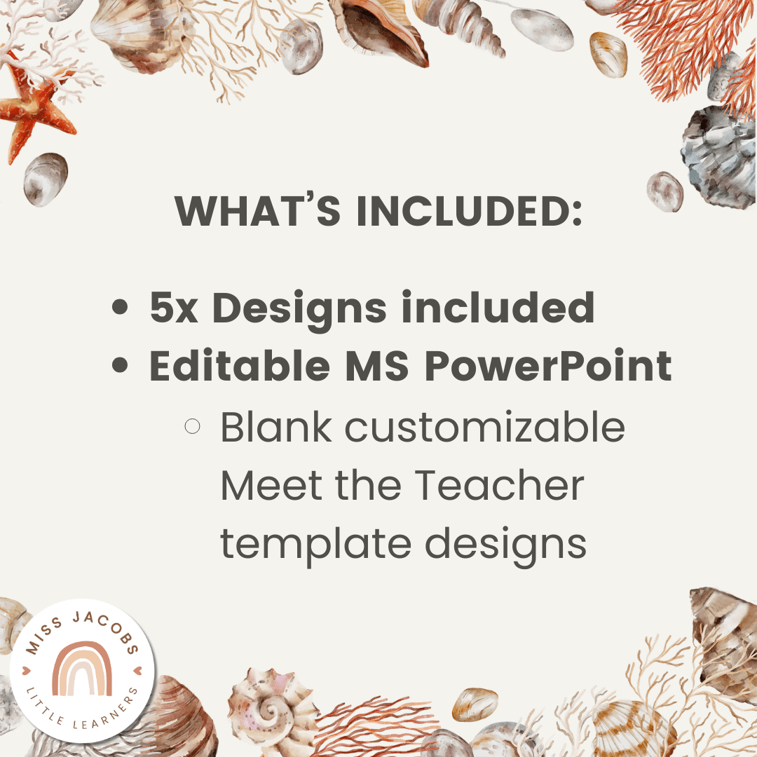 Meet the Teacher Templates - Modern Ocean Classroom Decor