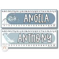 Student Desk Name Plates - Modern Ocean Classroom Decor – Miss Jacobs ...