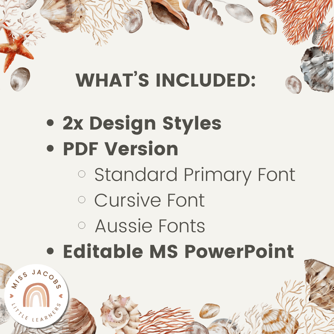 Modern Ocean Student Name Tags and Goals Desk Plates - Default Title ...