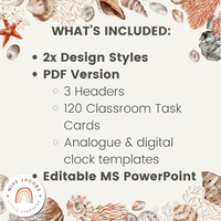 Visual Timetable Daily Schedule - Modern Ocean Classroom Decor