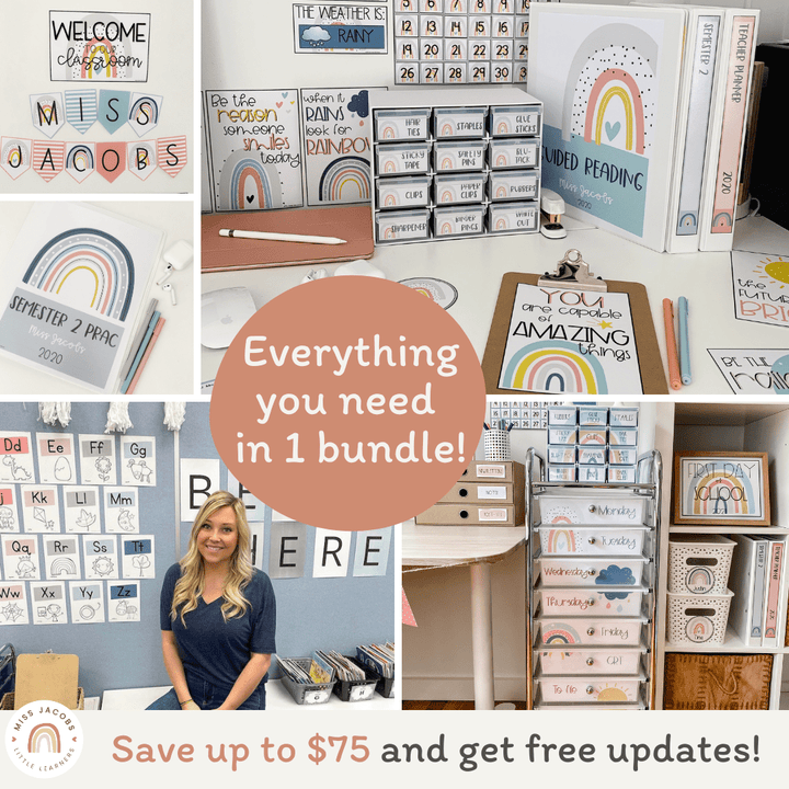 Rainbow Calm Colors Classroom Collection - Miss Jacobs Little Learners ...