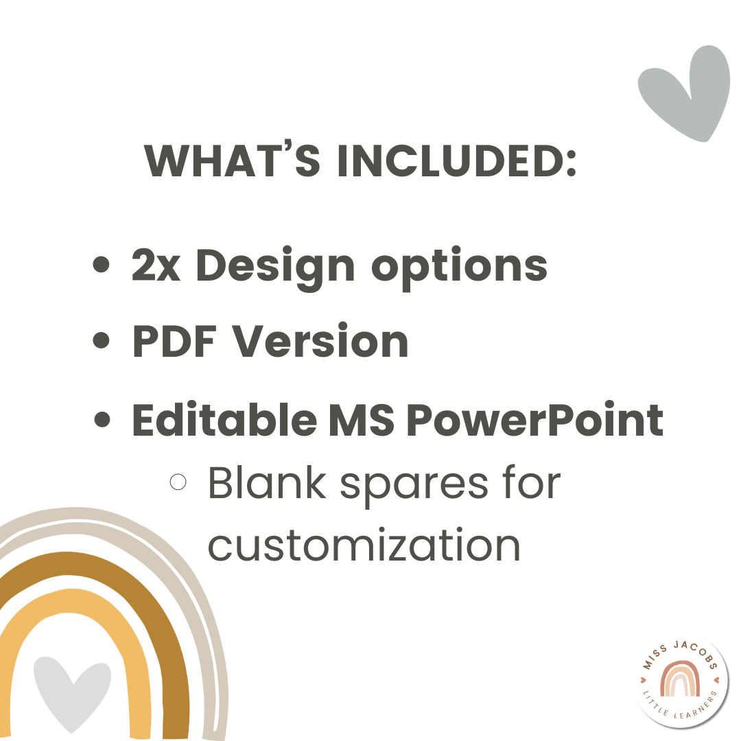 Color Posters - Boho Rainbow Neutrals Classroom Theme - Miss Jacobs