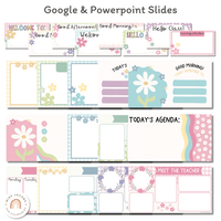 Google Morning Slides & PowerPoint Templates - Daisy Gingham Pastels
