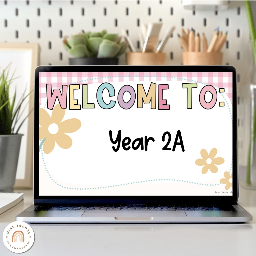 Google Morning Slides & PowerPoint Templates - Daisy Gingham Pastels