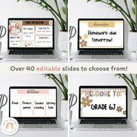Google Morning Slides & PowerPoint Templates - Daisy Gingham Neutrals ...