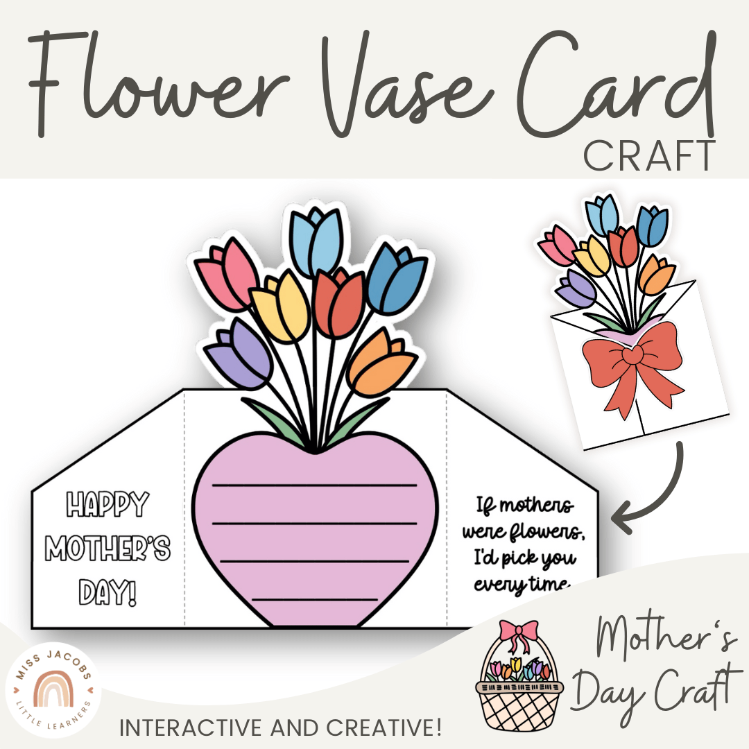 Mother’s Day Flower Vase Card Craft - Miss Jacobs