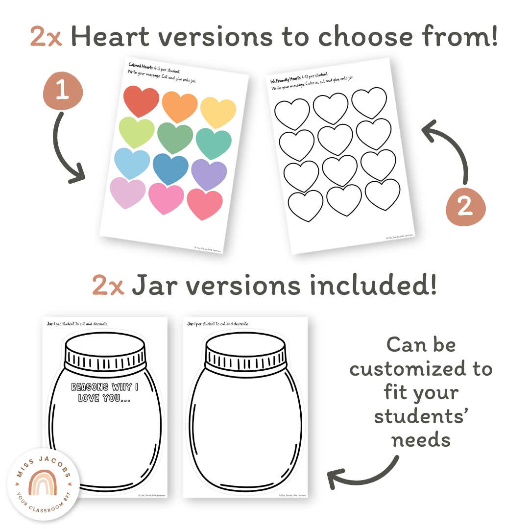 Mother’s Day Jar of Hearts Craft - Miss Jacobs