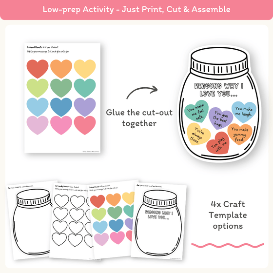 Mother’s Day Jar of Hearts Craft - Miss Jacobs – Miss Jacobs Little ...