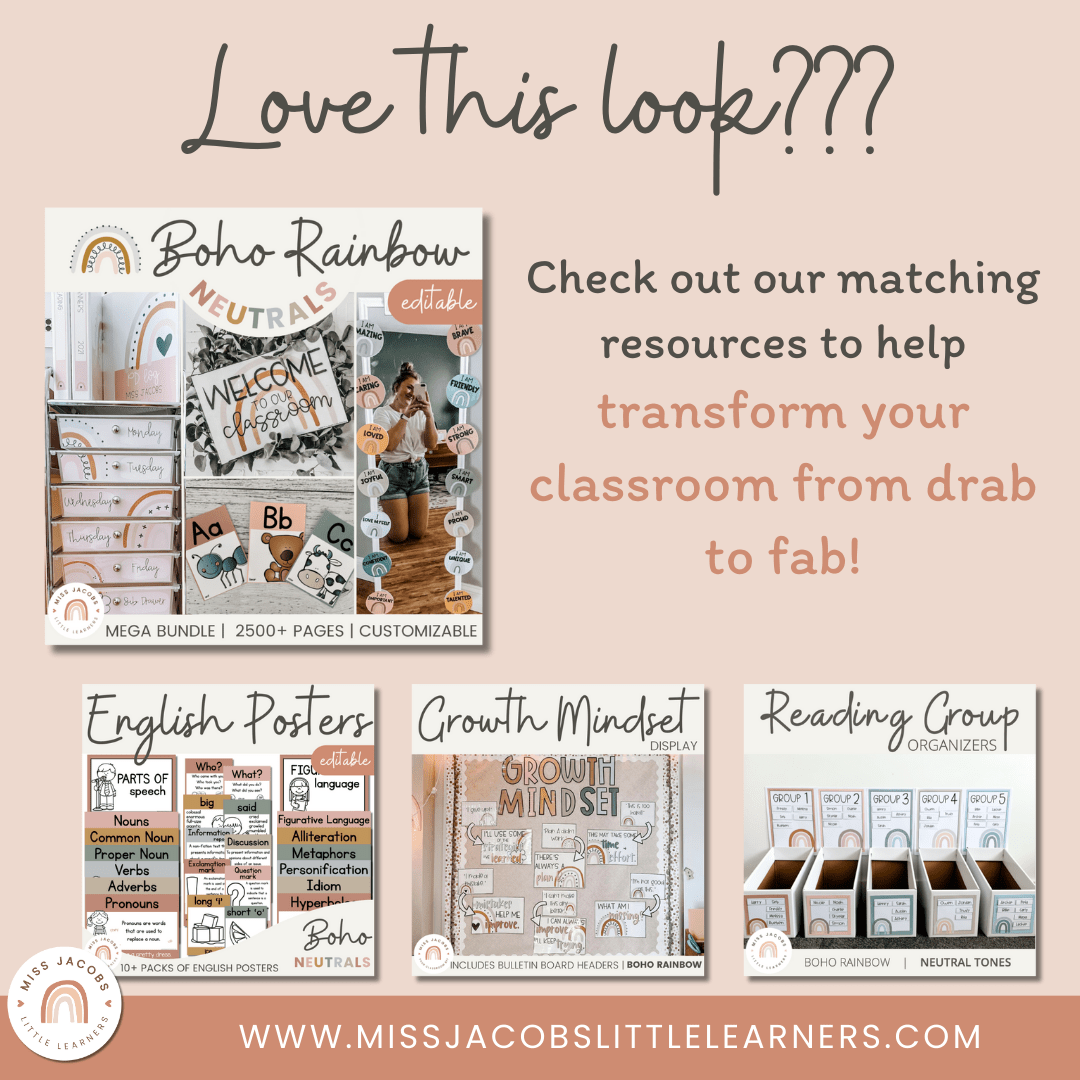 Boho Neutrals Collection Math Posters Decor - Miss Jacobs - Default Title