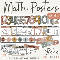 Boho Neutrals Collection Math Posters Decor - Miss Jacobs - Default Title